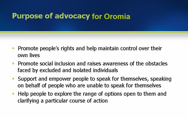 Advocacy for Oromia | empowering and enabling people