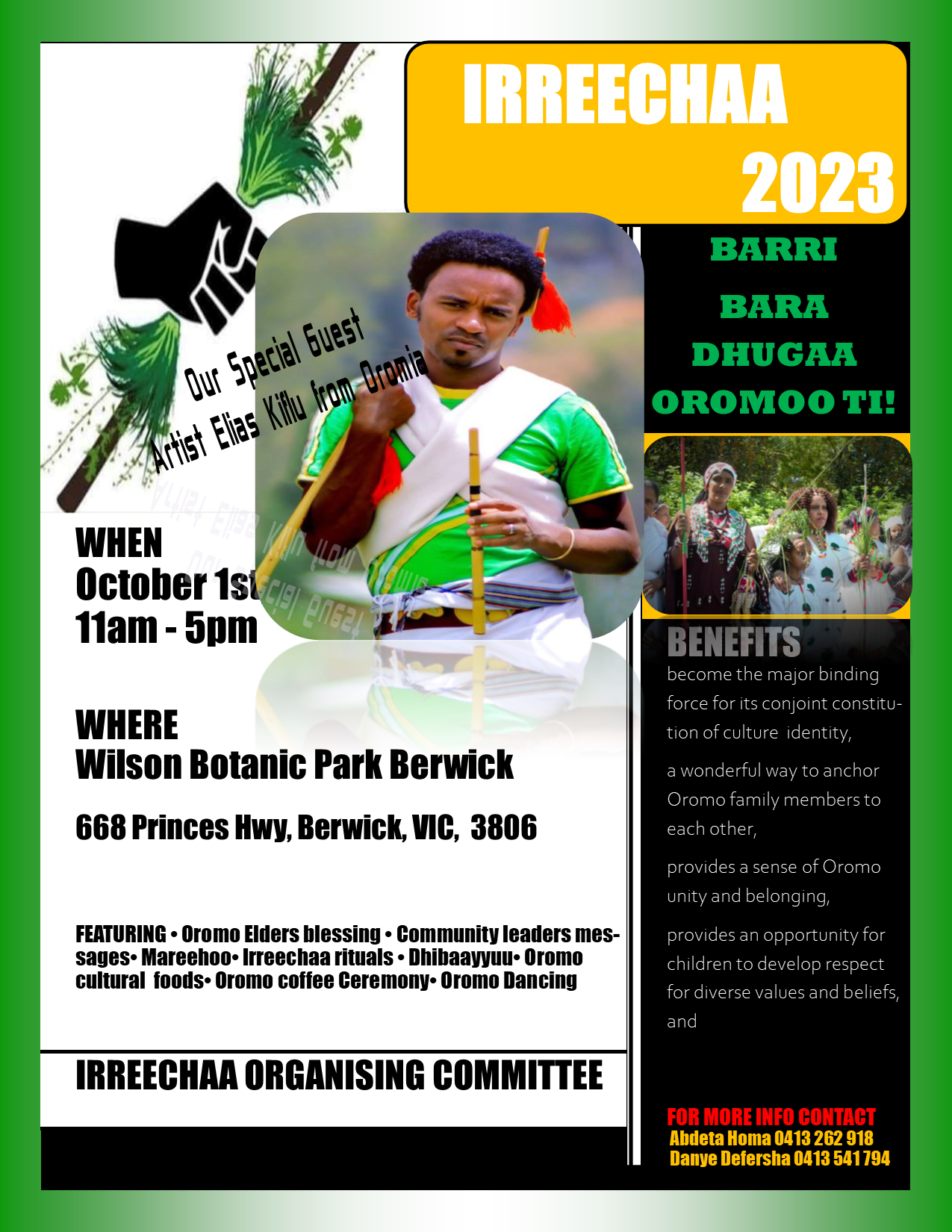 Irreechaa 2023 in Melbourne | Advocacy for Oromia