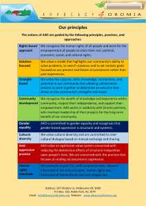 Our Principles | Advocacy for Oromia