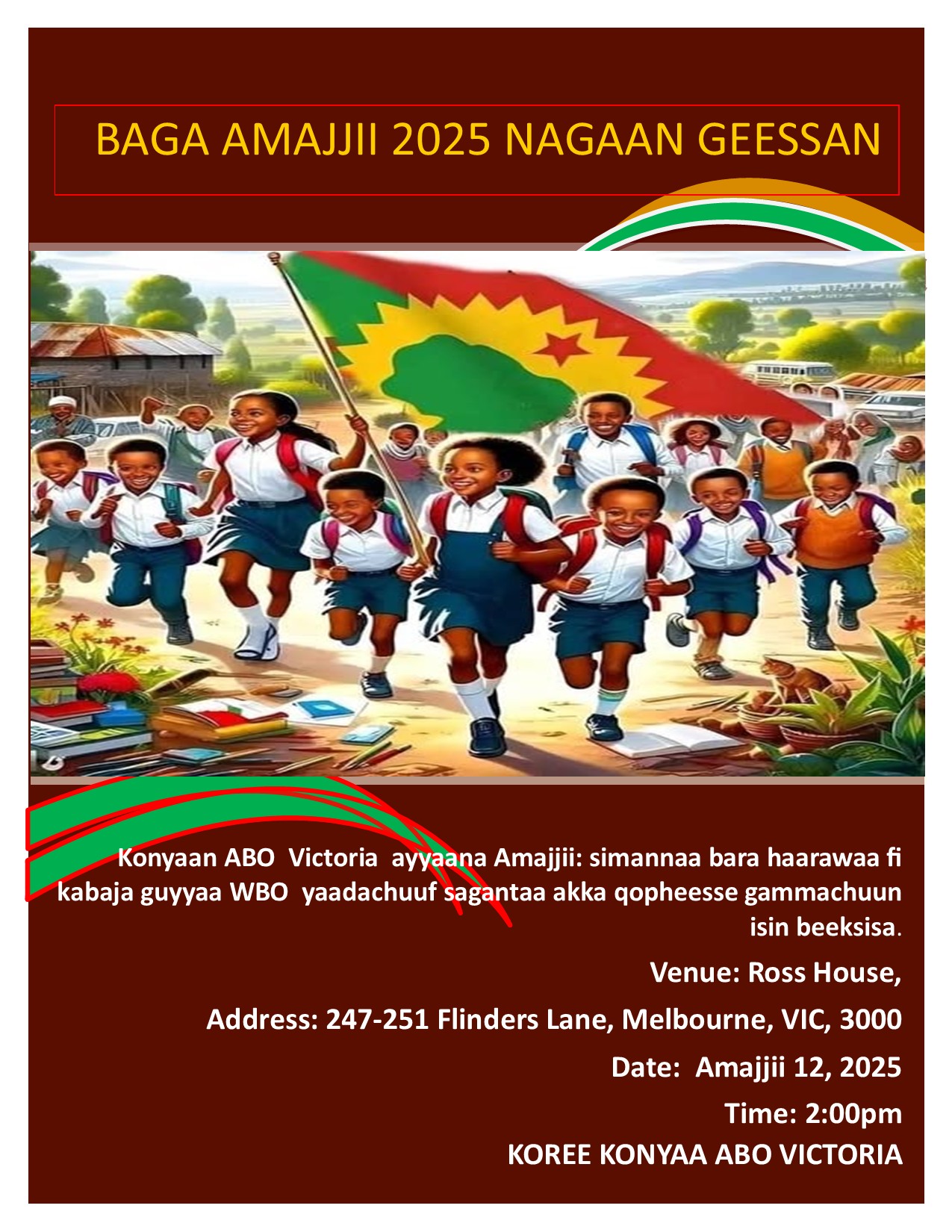 New Year and OLA day Celebration Invitation | Advocacy for Oromia