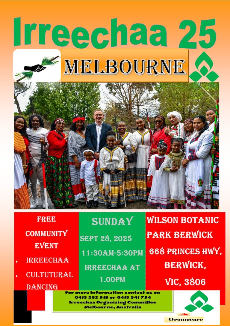 Irreechaa 25 Festival – Melbourne | Advocacy for Oromia