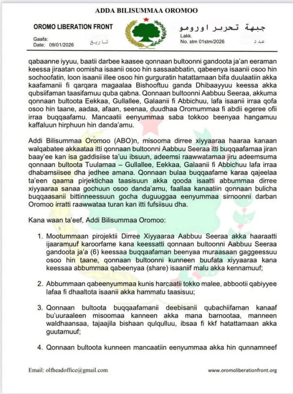 A City Rises, A People Displaced: Oromo Liberation Front Condemns ‘Mega ...